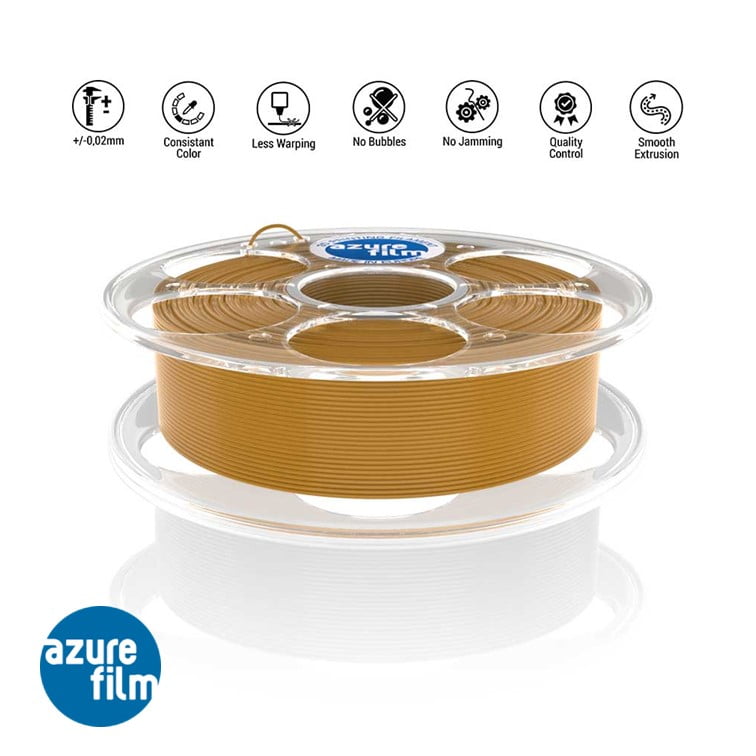 PLA 1kg Brown - Azurefilm - EVOLT - Loja Online Portugal