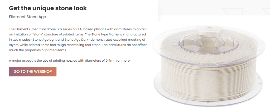 PLA Special 1kg Stone Age™ Dark ( Mármore ) - Spectrum Filaments ...
