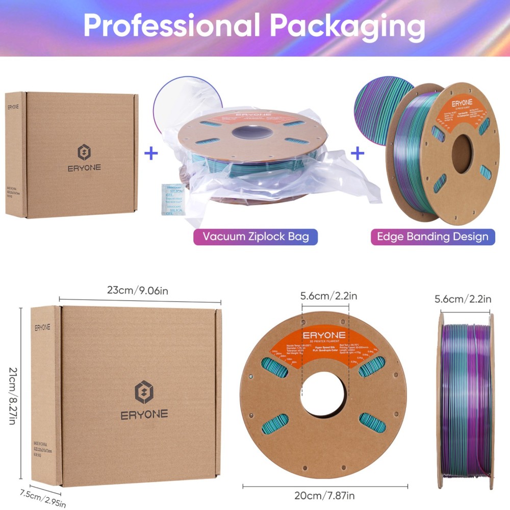 PLA Hyper Speed Silk Quadruple Color 1kg Aurora Dream (Tea Green ...