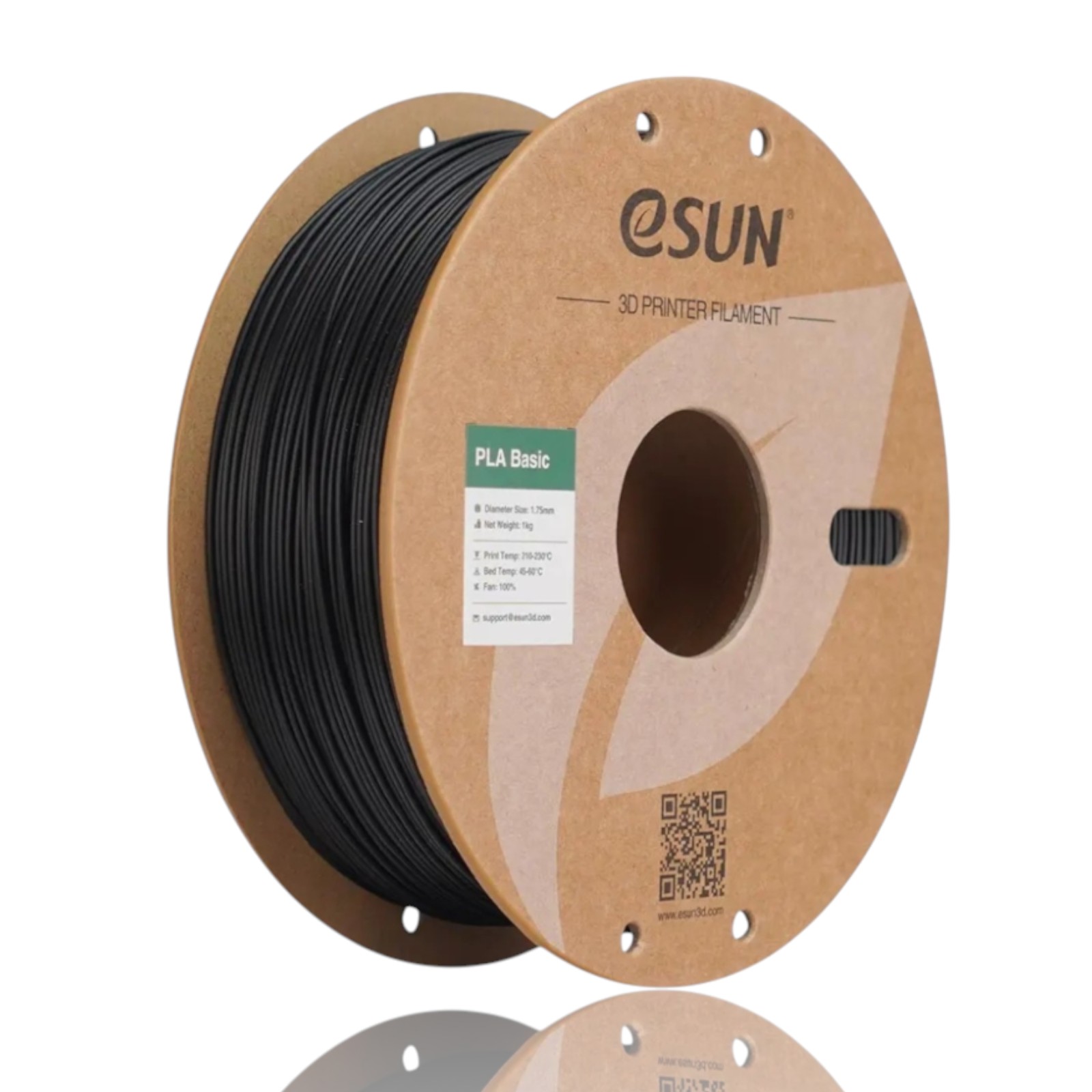 PLA Basic Black 1kg - ESUN - EVOLT - Loja Online Portugal